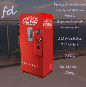 Second Life Marketplace - Vintage 1950s Cola Machine