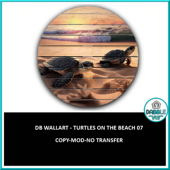 Second Life Marketplace - DB WALLART - TURTLES ON THE BEACH 07 add me