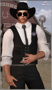 Second Life Marketplace - **ED WEST COWBOY STYLE COMPLET OUTFIT**