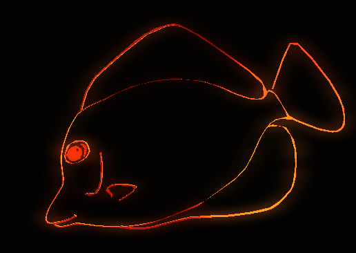 Second Life Marketplace - Wall Art Neon Decor -Animated Fish