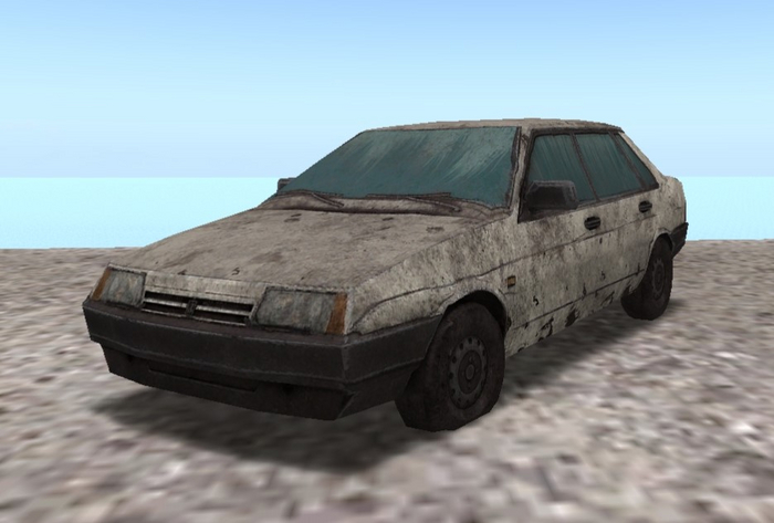 Second Life Marketplace - Rusty abandoned 90s car - (3 LI!)