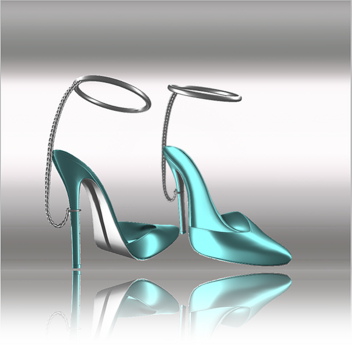 Second Life Marketplace - Heels open with Chain tuerkis Color HUD ...
