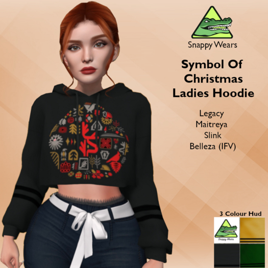 Second Life Marketplace - Snappy \\Symbol of Christmas Hoodie