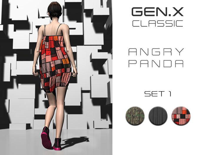 Second Life Marketplace - 2faces - Angry Panda dress - Gen.X classic ...