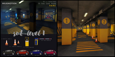 Second Life Marketplace - (Milk Motion) sub level 1 - the car park- RARE