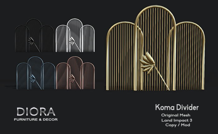 Second Life Marketplace - DIORA Koma Divider FullPack