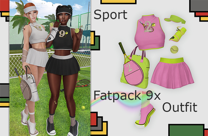Second Life Marketplace - - MicRo - Outfit Tennis Fatpack 9x