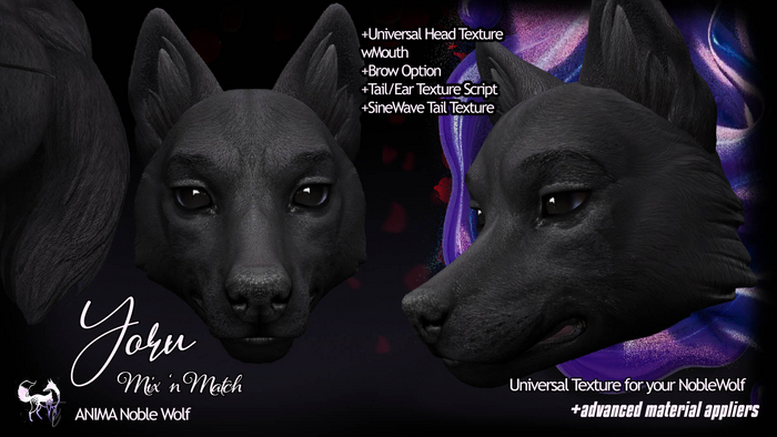 Second Life Marketplace - ::TVV:: Yoru ANIMA Noble Wolf (WEAR to unpack)