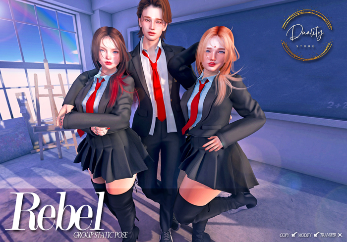 Second Life Marketplace - [DSt] Rebel - Group Pose [3 Friends]