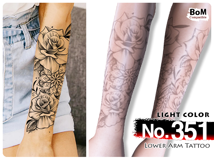 Second Life Marketplace - (Lower Arm Tattoo) No.351 Light Color - BoM