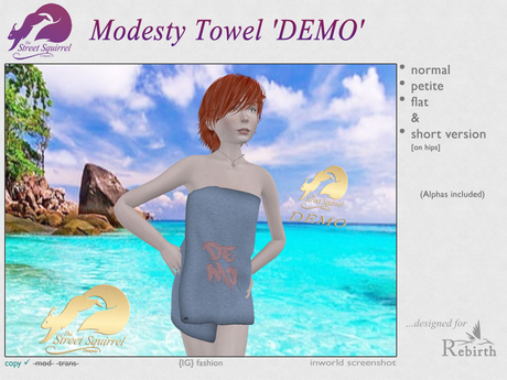 Second Life Marketplace - {IG} fashion Modesty Towels - DEMOs - Rebirth ...