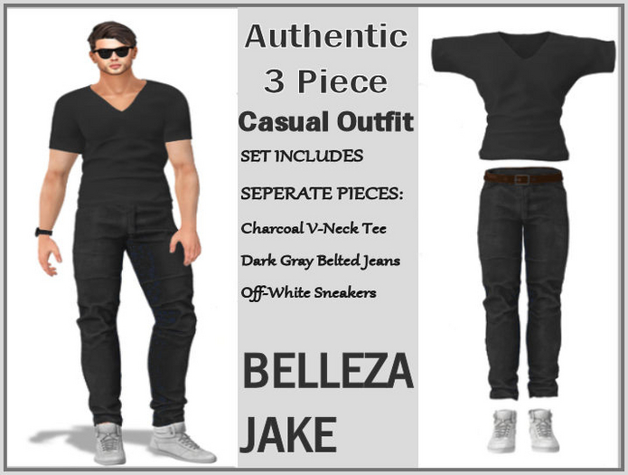 Second Life Marketplace - CLOTHES FOR BELLEZA JAKE - 3 PIECE TEE SHIRT ...
