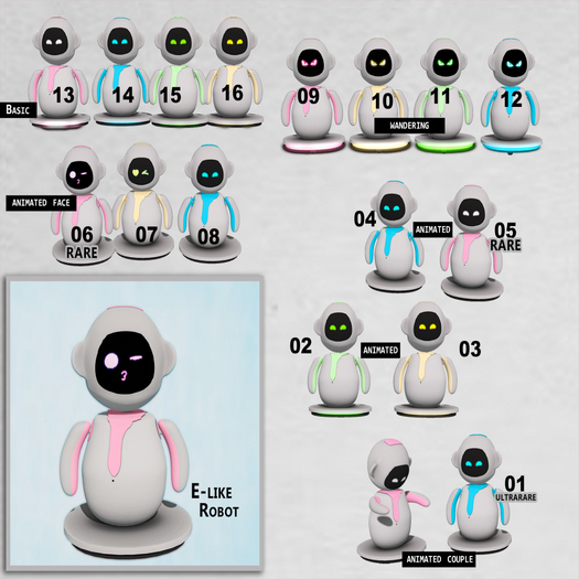 Second Life Marketplace - 01 ::InkMe:: E-like Robot ULTRARARE