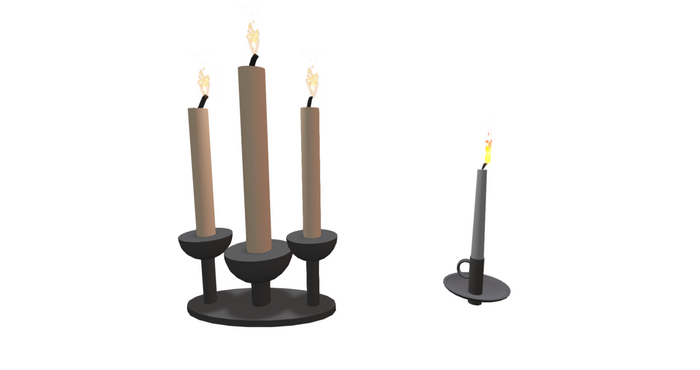 Second Life Marketplace - Prim Candelabra + Holdable Candle