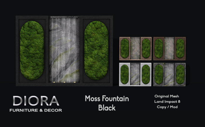 Second Life Marketplace - DIORA Moss Fountain FullPack