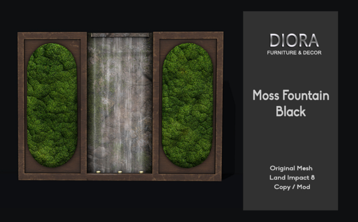 Second Life Marketplace - DIORA Moss Fountain Wood2