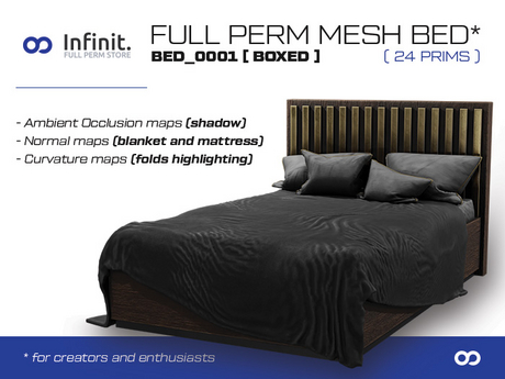 Second Life Marketplace - Infinit. - FP_Bed_0001 [Boxed]