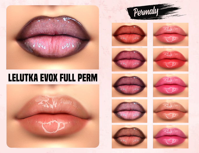 Second Life Marketplace - LELUTKA EVOX FULL PERM LIPS TEXTURES #44
