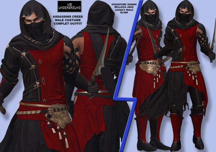 Second Life Marketplace - **DEMO**ASSASSINS CREED MALE COSTUME COMPLET ...
