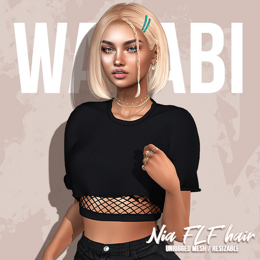Second Life Marketplace - Wasabi // Nia FLF Ed. Hair - Absolute Pack