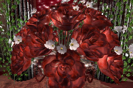 Second Life Marketplace - CJ Rose Bouquet Red on Stand