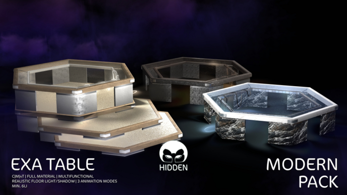 Second Life Marketplace - HIDDEN :: EXA TABLE :: MODERN PACK