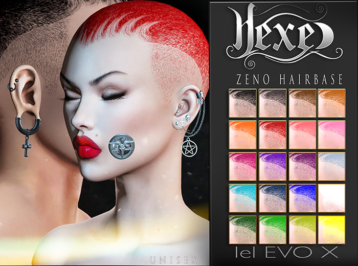 Second Life Marketplace - Hexed - Zeno Hairbase EVOX BOM DEMO