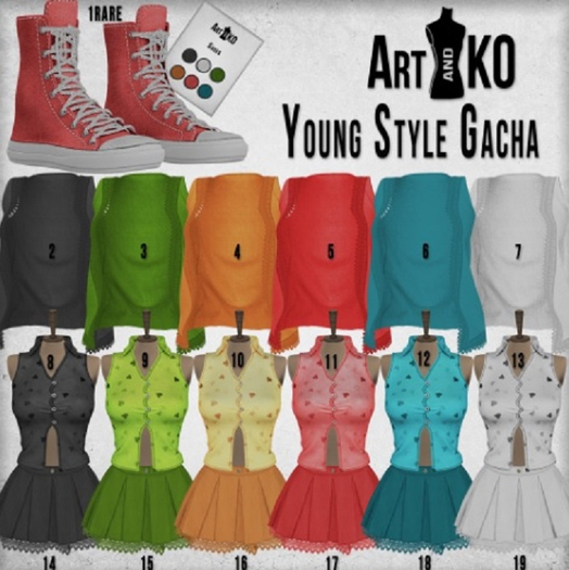 Second Life Marketplace - 1 RARE Art&KO - Young Style GACHA - Shoes ...