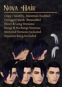 Second Life Marketplace - Raven Bell - Nova Hair [All 3]