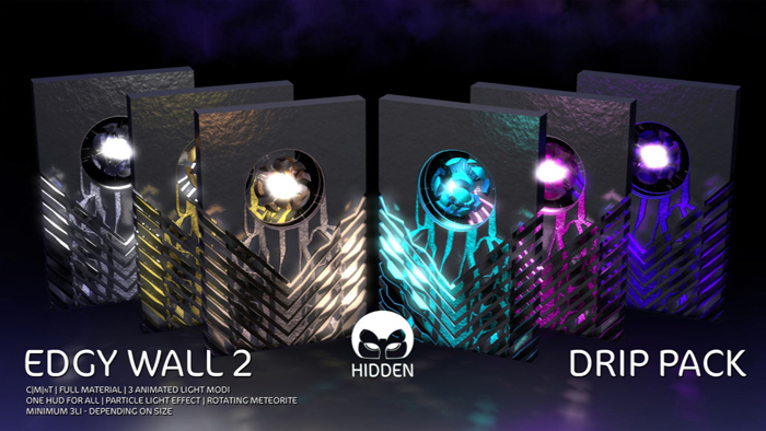 Second Life Marketplace - HIDDEN :: Edgy Wall 2 :: DRIP PACK