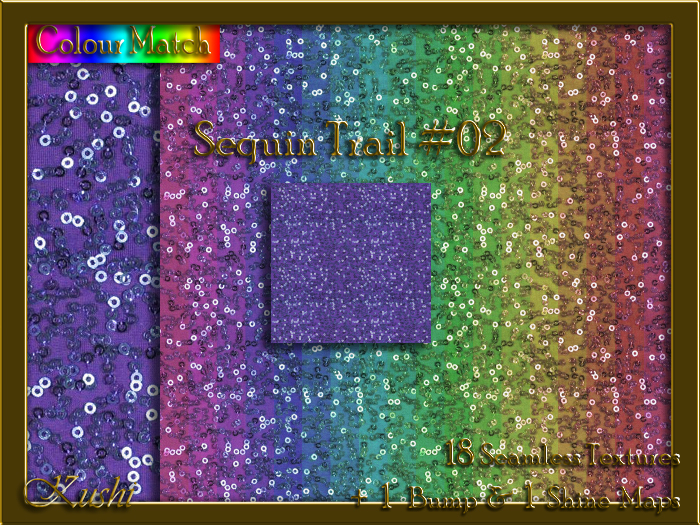 Second Life Marketplace - Sequin Trail #02 Seamless Texture Pack