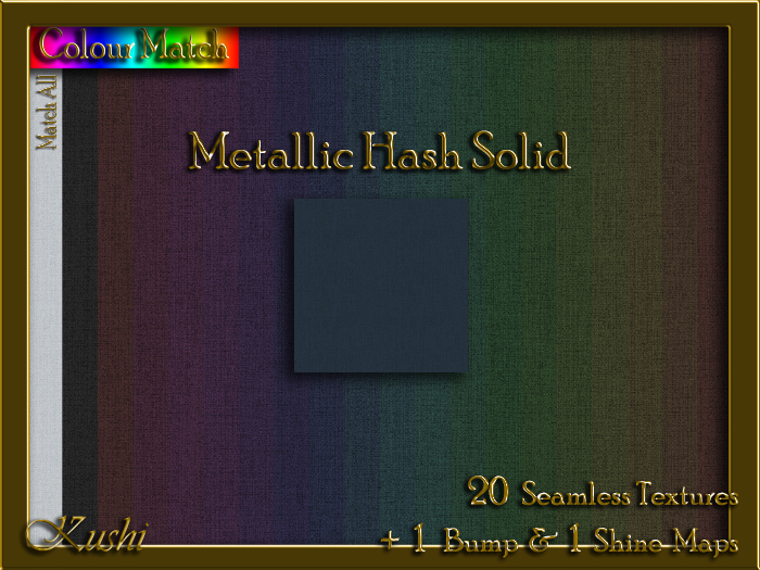 Second Life Marketplace - Metallic Hash Solid Seamless Texture Pack