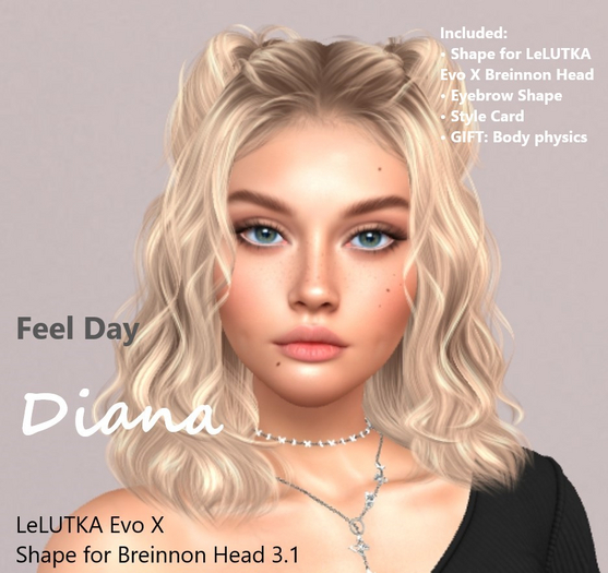 Second Life Marketplace - [FD] Diana Shape for Lelutka Breinnon [Evo X ...