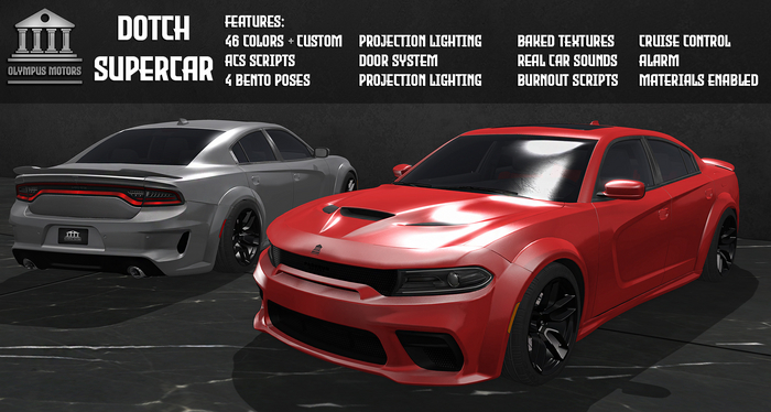 Second Life Marketplace - Olympus Motors | Dotch Supercar [in 46+ colors]