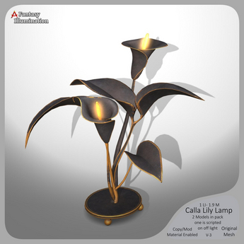 Second Life Marketplace - GARDEN LAMP|Calla Lamp