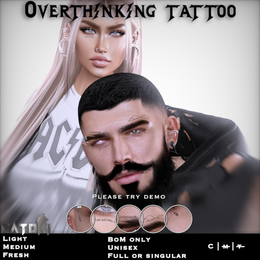 Second Life Marketplace - .catori. evo x overthinking tattoo. (add)