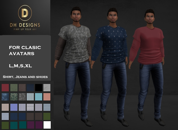 Second Life Marketplace - Outfit Ethan Classic Avatars DEMO