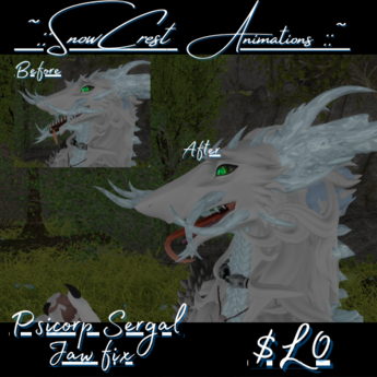 Second Life Marketplace - ~::SCA::~ Psicorp Sergal - Jaw Attachment Fix