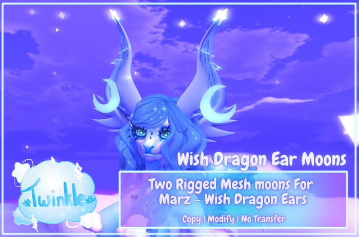 Second Life Marketplace - *Twinkle* Wish Dragon Ear Moons