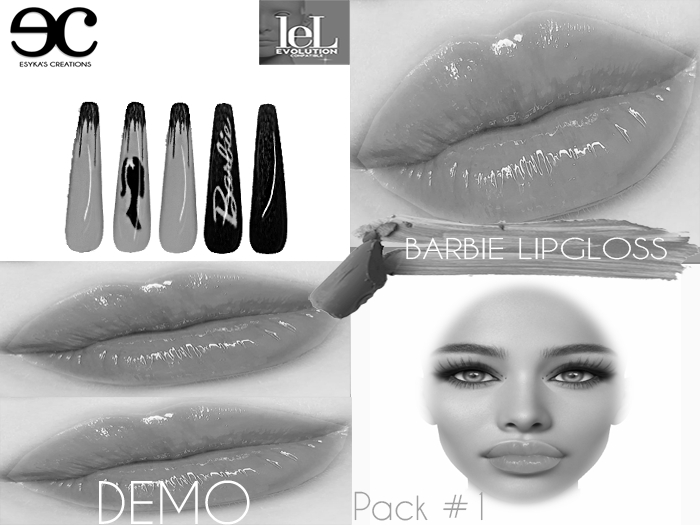Second Life Marketplace - *EC* Barbie1 Lipstick+Coffin Nails-LeL EvoX-DEMO