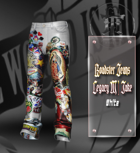 Second Life Marketplace - + Murda Inc. Roadster Jeans [Male] White v2 ...