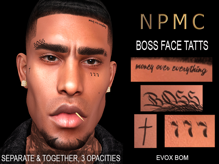 Second Life Marketplace - N. BOSS FACE TATT