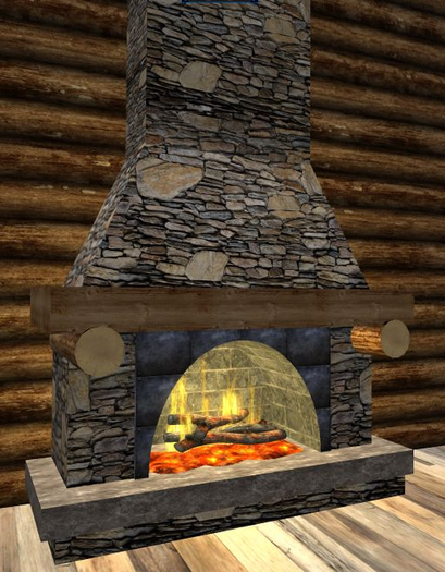 Second Life Marketplace - Large Stone Fireplace