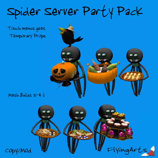 Second Life Marketplace - !FA! Spider Servers Party Pack