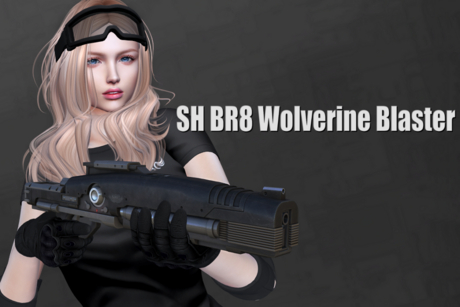 Second Life Marketplace - SH RP Prop Gun - BR8 Wolverine Blaster ...