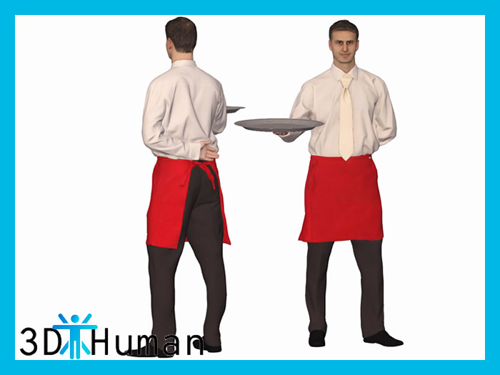 Second Life Marketplace - 3D Human Character - Waiter with Tray FULL ...