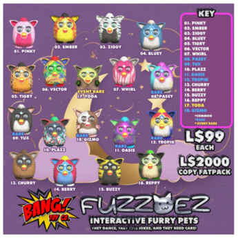 Second Life Marketplace - 15. - BANG! Toy Co. - FUZZEZ: "Buzzy"
