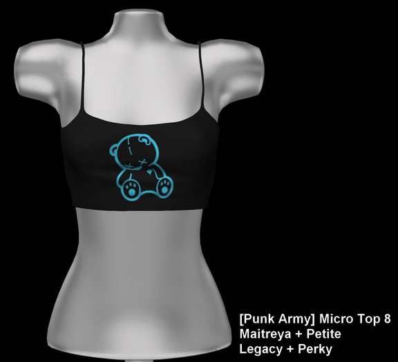 Second Life Marketplace - [Punk Army] Micro Top 8
