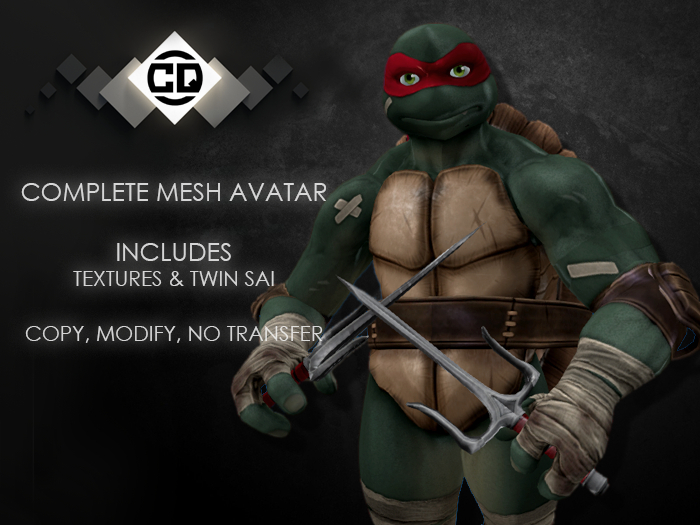 Second Life Marketplace - .:CQ:. Raphael TMNT Bento Avatar