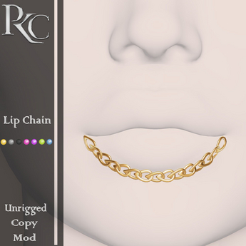 Second Life Marketplace - *PKC* Lip Chain - Unrigged